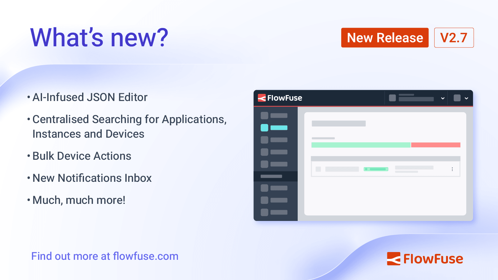 FlowFuse 2.7: Improved management at scale & AI JSON Editor • FlowFuse