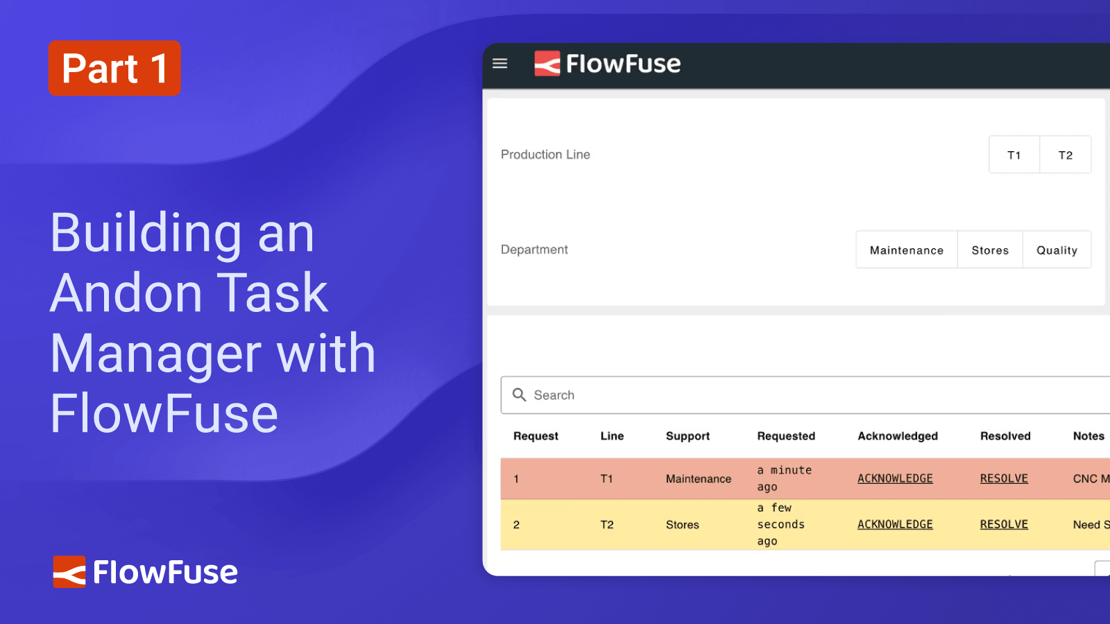 Part 1: Building an Andon Task Manager with FlowFuse • FlowFuse